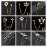 14 style Men's Brooch Lapel Badge Suit Pin Chest Metal Collar Pin ...