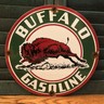 OLD VINTAGE GREEN BUFFALO GASOLINE PORCELAIN SERVICE GAS STATION PUMP ...