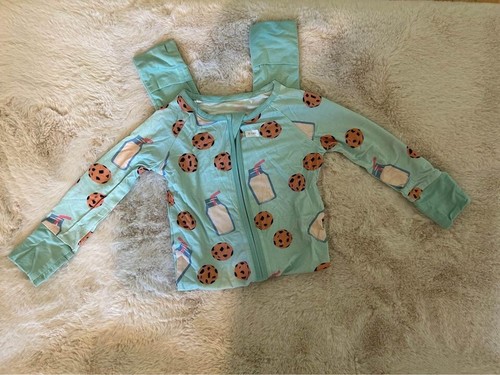 Toddler Bamboo Pajamas- Milk and Cookies Print | eBay