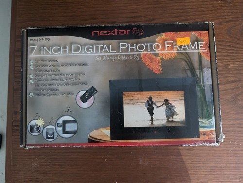 Nextar Digital 7" Photo Frame Digital Picture Black # N7-111 New Open ...