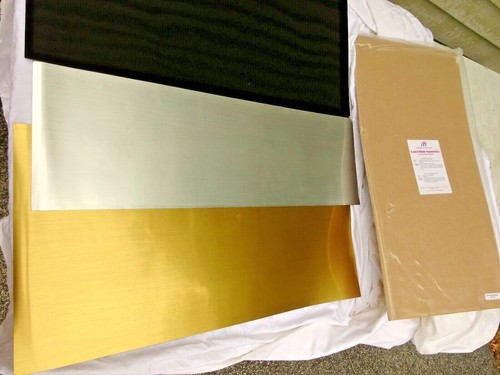 12"x24" IPI Blank Magnetic Sign Sheets in Gold, Silver & Black/Gold, 8 ...