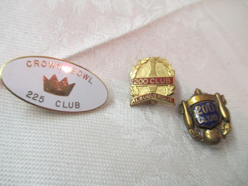 Vintage Bowling 200 225 Club 3 Pins Pinbacks | eBay