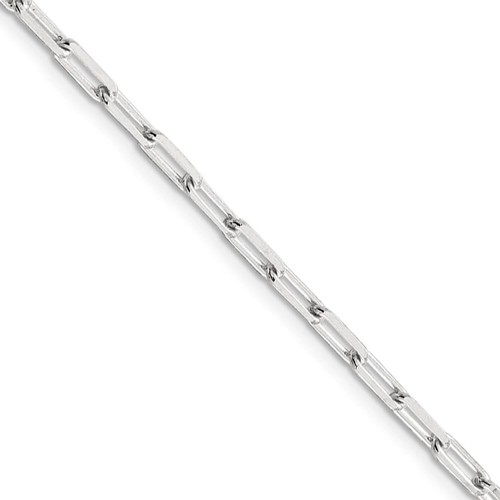 3.25mm, Sterling Silver Elongated Open Cable Chain Bracelet | eBay