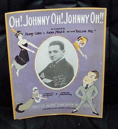 Oh! Johnny Oh! Johnny Oh!! 1917 Sheet Music Henry Lewis Anna Held | eBay
