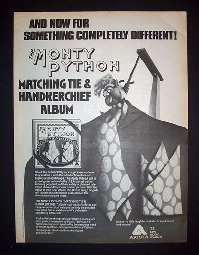 Monty Python Matching Tie & Handkerchief 1975 Short Print Poster Type ...