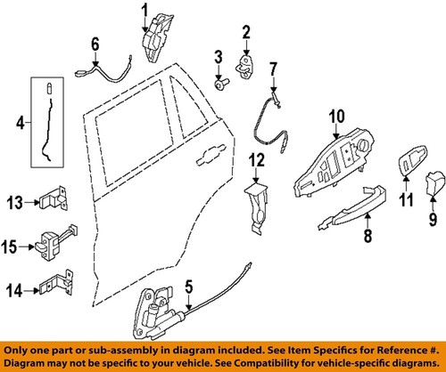 2015 BMW X5 Left Rear Door Handle Outside Exterior Driver Key Less ...