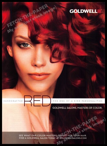 Goldwell 2010s Print Advertisement 2013 Curls Red Hair Masters of Color ...