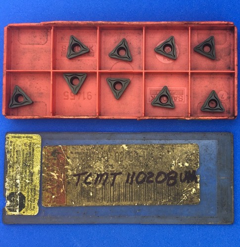 9pc SANDVIK TCMT 11 02 08-UM TCMT 2(1.5)1-UM Carbide Inserts🎯Machinist ...
