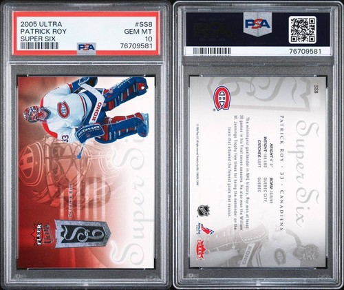 2005 ULTRA Patrick Roy Super Six HOF PSA 10 GEM MINT INSERT SP POP 1 | eBay