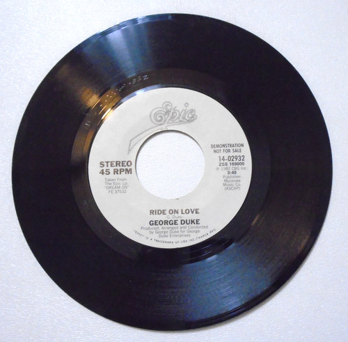 George Duke Promo 7" 45 Record Ride on Love Epic 14-02932 1982 Jazz ...