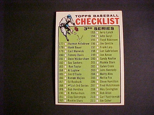 1964 TOPPS BASEBALL #188 CHECKLIST 3RD SERIES NM-MT | eBay
