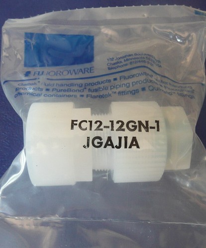 New Fluoroware Quikgrip® Straight Adapter FC12-12GN-1, 3/4"Tube x 3/4 ...