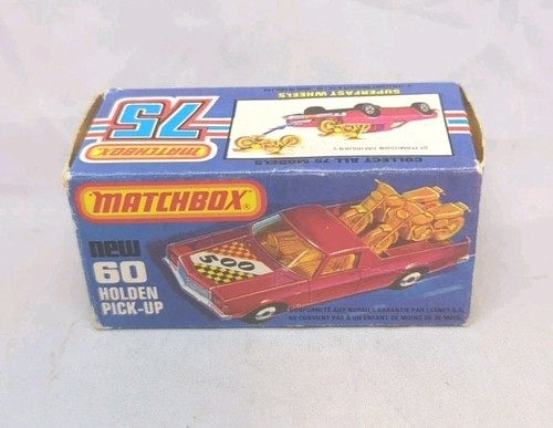 Matchbox Lesney Superfast No60 HOLDEN PICK UP Empty " L TYPE BOX ...