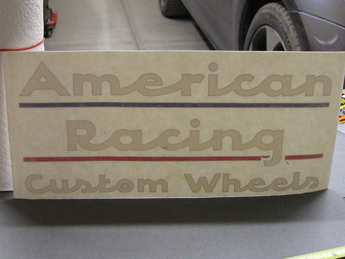 (large) "American Racing Custom Wheels" Vintage Drag Racing Sticker ...