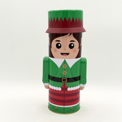 Harry & David Green Elf Tin Empty 9.5 Inch Christmas Candy Cookie ...