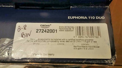 GROHE 27242001 Euphoria 2-Spray Hand Shower in StarLight Chrome with ...