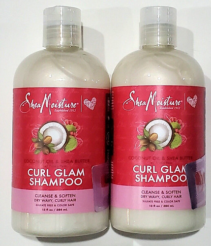 2 Bottles Shea Moisture Coconut Oil Shea Butter Curl Glam Shampoo ...