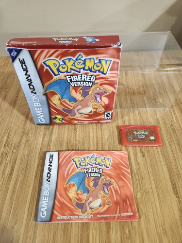 Nintendo GBA Gameboy Advance Pokemon FireRed Game Box & Manual ...
