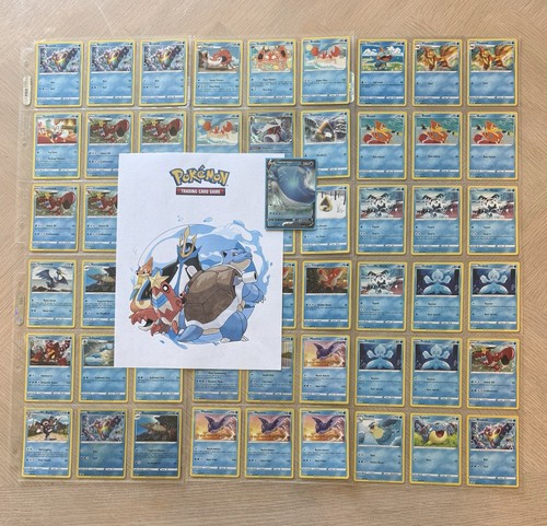 54 Pokemon Water Type Card Lot Sword and Shield Series Holo Rares Free ...