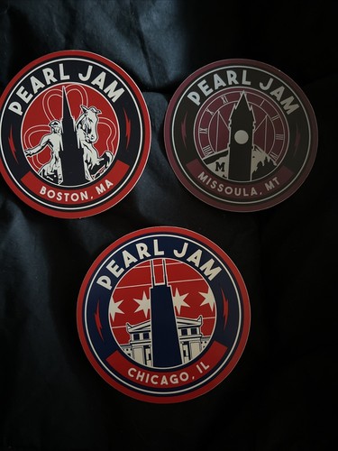 3 Pearl Jam Stickers Boston, Chicago, Missoula | eBay
