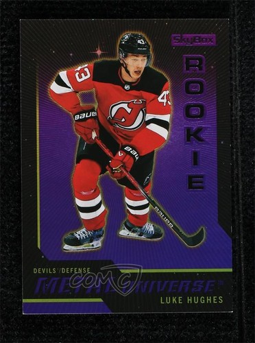 2023 Skybox Metal Universe Rookie Purple Spectrum FX 21/199 Luke Hughes ...