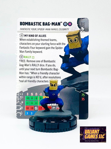 Marvel Heroclix Bombastic Bag-Man #034 w/ Card Spider-Man Beyond ...