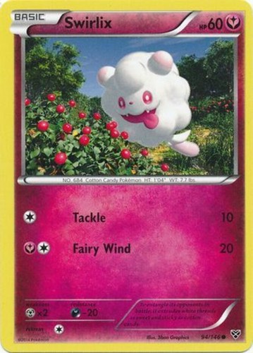 Pokemon - Swirlix - 94/146 - Common - XY - Base Set - NM | eBay