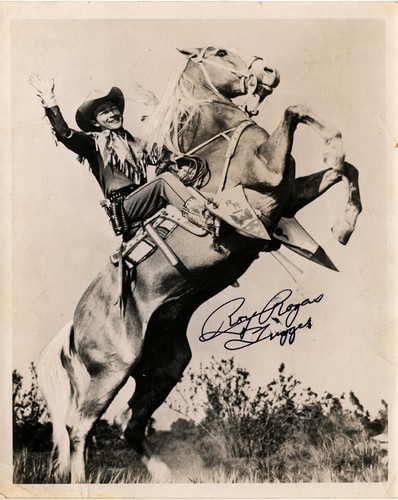Vintage Black & White 8" X 10" Photo of Roy Rogers Riding Trigger ...