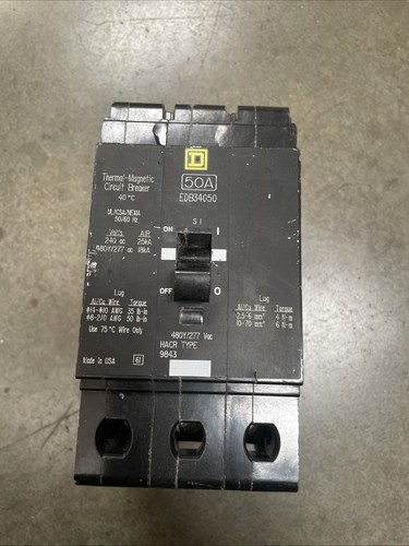 Square D EDB34050 Mini Circuit Breaker 785901875314| eBay