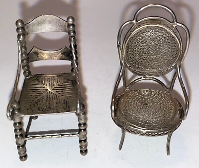 Silver Miniature Chair for sale | eBay