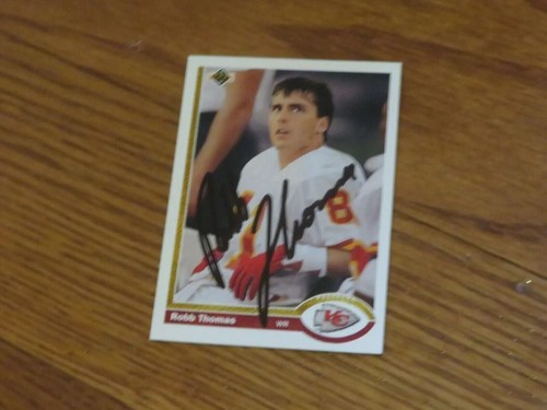 Robb Thomas Autographed Hand Signed Card Kansas City Chiefs Upper Deck ...