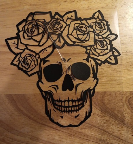Skull Head Roses Decal | eBay