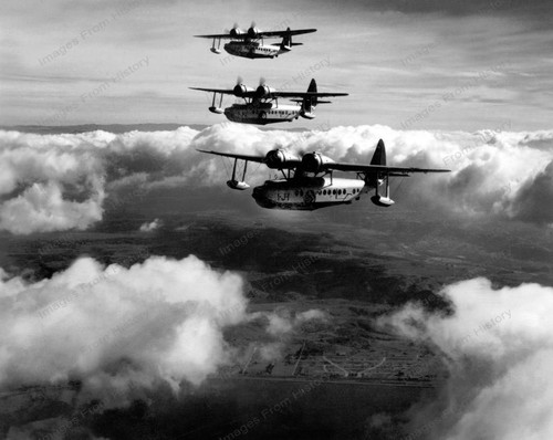 8x10 Print WW2 3 Sikorsky JRS-1 Flying Boats in Formation 1942 #MIL30 ...