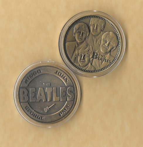 THE BEATLES Memorabilia Coin John Paul Ringo George Fab 4 Antiques ...