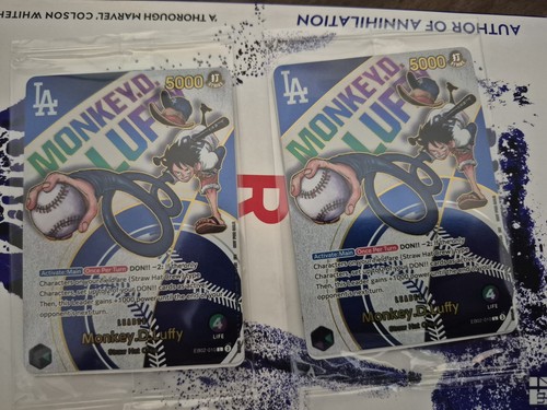 Dodgers x One Piece Collab Promo Card Monkey D. Luffy | eBay