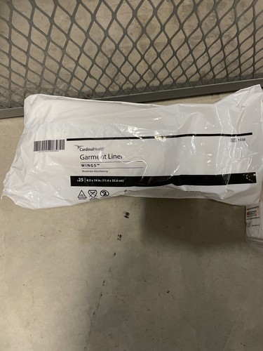 NEW Cardinal Health Garment Liner Wings Moderate Absorbency 1 X25 Ct. 4 ...