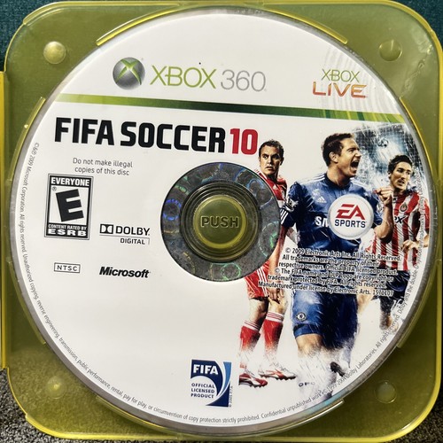 FIFA Soccer 10 (Microsoft Xbox 360, 2009) Game Disc Only, Tested ...