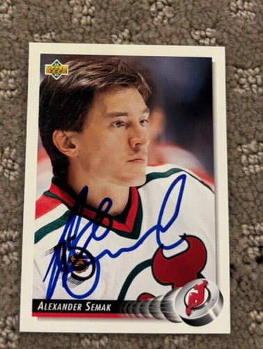 Alexander Semak New Jersey Devils 1992 Upper Deck #45 Autographed ...