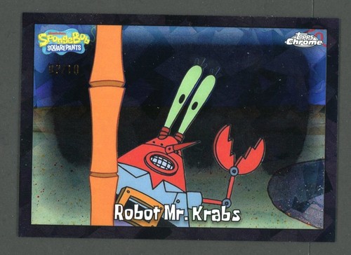 2025 Topps Chrome SpongeBob Sapphire Robot Mr. Krabs Black Refractor #2 ...