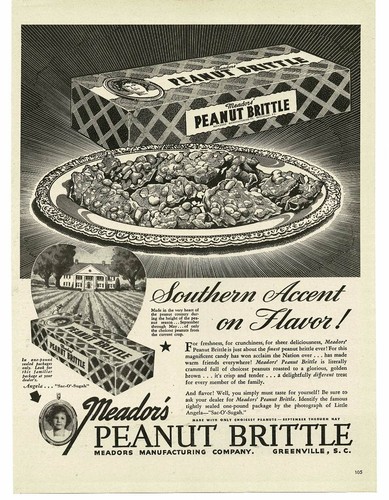 1946 Meador's Peanut Brittle Candy Vintage Print Ad engraving art | eBay
