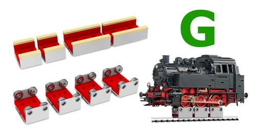 4 X G SCALE ROLLERS W/WHEEL CLEANING ACCESSORIES FOR MODEL TRAIN | eBay