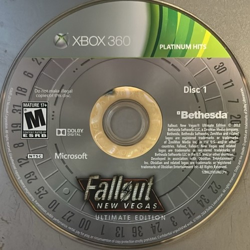 Fallout: New Vegas - Ultimate Edition (Xbox 360, 2012) Disc 1 Only ...