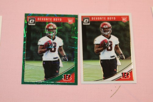 DEVONTE BOYD LOT OF 2 RC 2018 OPTIC GREEN VELOCITY & BASE #142 ...