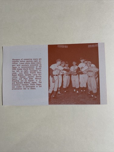 Luis Olmo Puerto Rico Cy Eppler Boeing Bombers NBC 1955 Baseball 3X5 ...