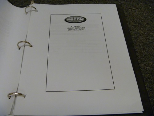 Fecon FTX90LXP Super Crawler Parts Catalog Manual | eBay