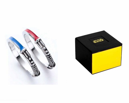 Star Wars Lightsaber Rings (2 Rings Included ) Silver Finish Jedi ...