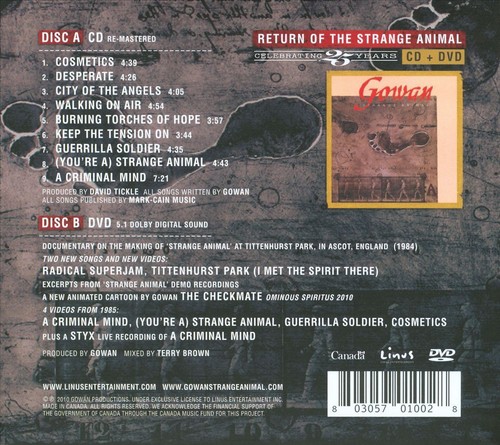 GOWAN - RETURN OF THE STRANGE ANIMAL [DIGIPAK] * NEW CD 803057010028| eBay