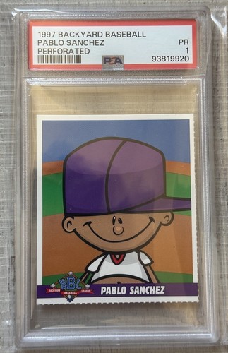 1997 Backyard Baseball PABLO SANCHEZ PERFORATED True Rookie Card PSA 1 ...