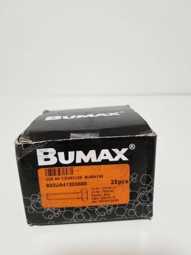 Bumax 88 Stainless Steel Bolts 1/2UNCx38 Box of 25 | eBay