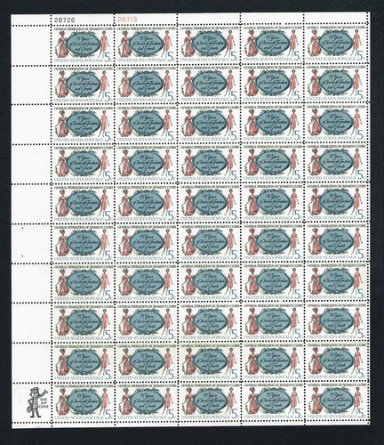 OddLots:™ 580-1316 • Scott #1316, 5¢ Federation of Women's Clubs, Pane ...